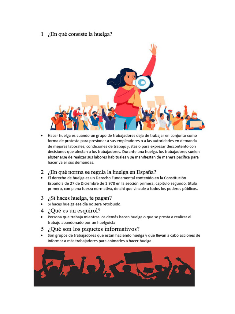 En Qué Consiste La Huelga | PDF | Huelga | Sindicato