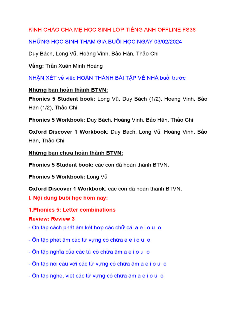 BTVN BU I 1̉65 L P FS36.N.03.02.2024 - Sao Chép | PDF