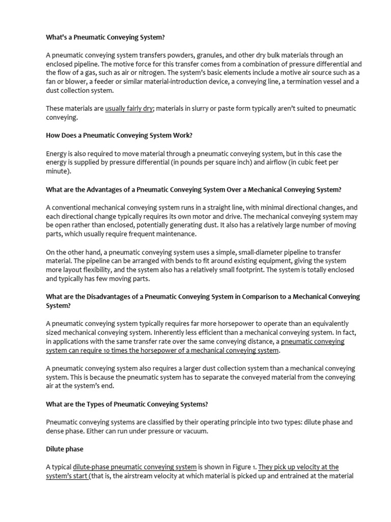 16 Class Notes - Pneumatic Conveying | PDF | Pressure | Vacuum
