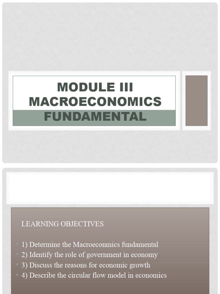 Module III Macroeconomics Fundamental | PDF | Macroeconomics ...