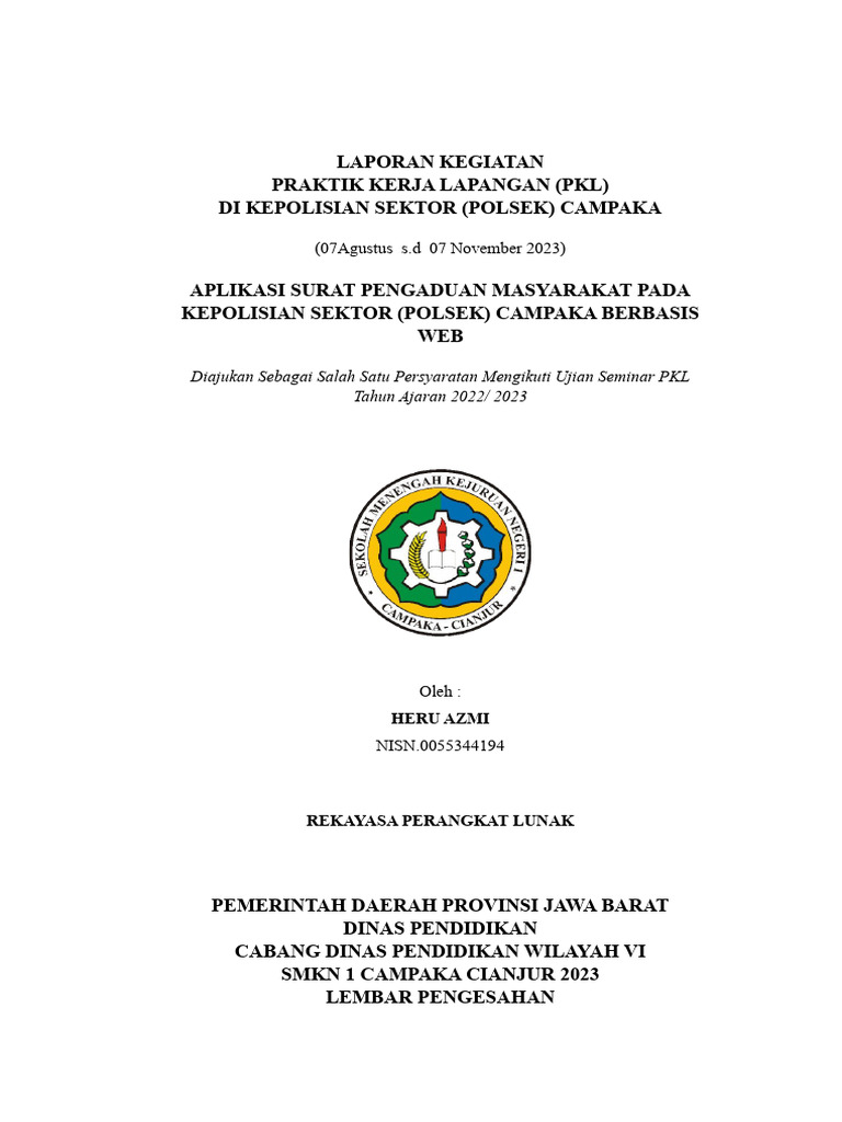 Laporan Heru | PDF | Bisnis | Komputer