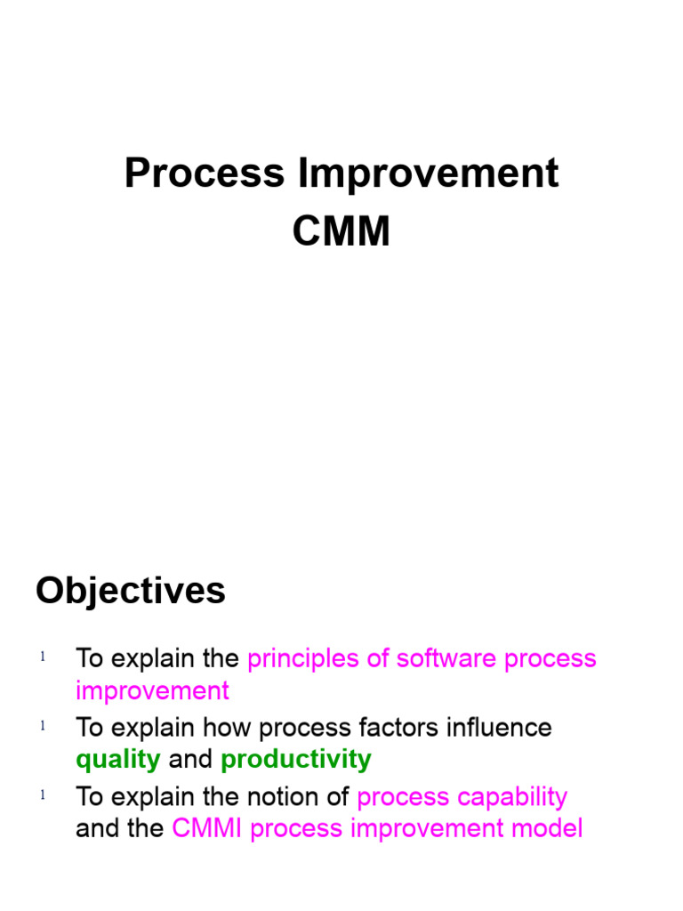 Software Process Improvement and CMMI | PDF | Business | Systems ...