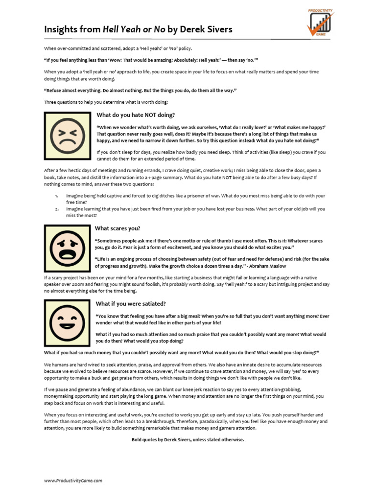 Hell Yeah or No | PDF