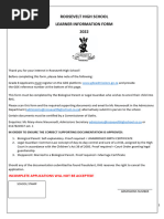 Lawson Brown High School Admission Form | PDF | Parent