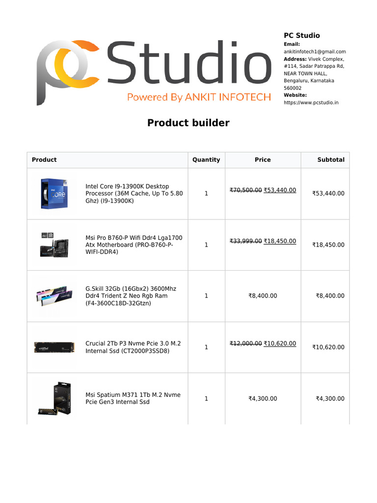 Product Builder | PDF | Office Equipment | Computing