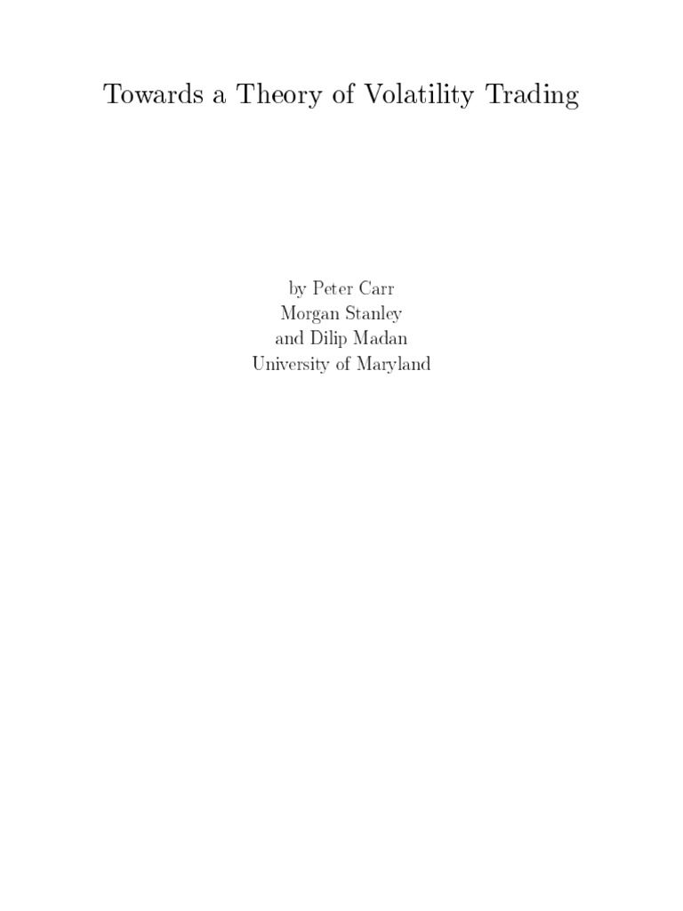 Theory of Volatility Trading Analysis | PDF | Option (Finance ...