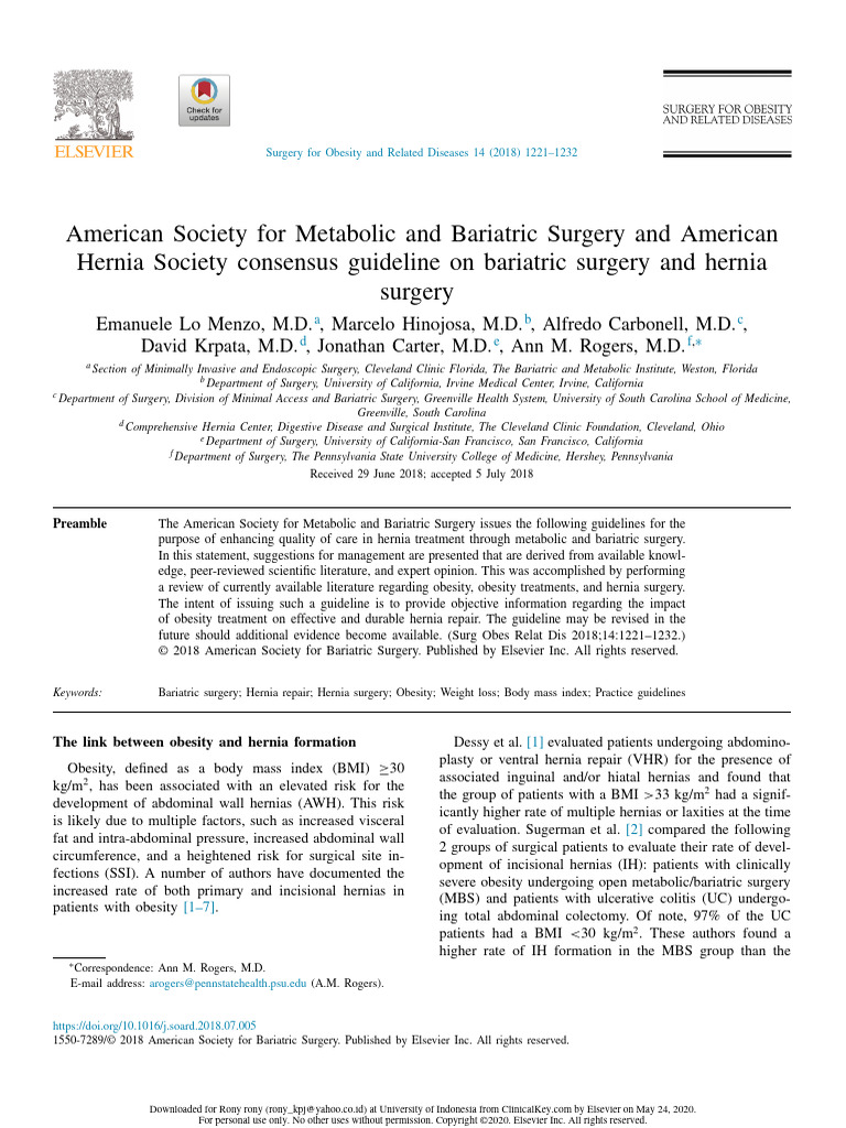02 ASMBS & AHS Consensus Guidelines On Bariatric Surgery & Hernia ...