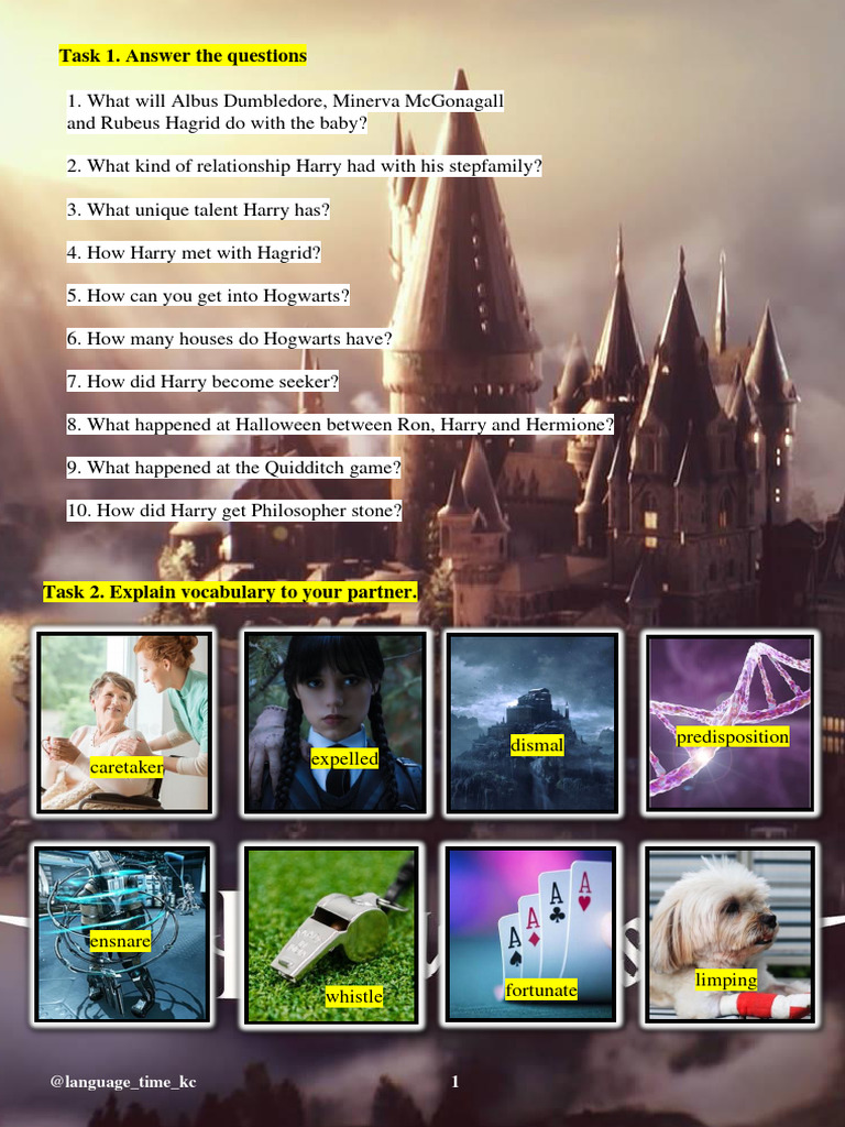 Task 1. Answer The Questions: @language - Time - KC 1 | PDF | Fictional ...