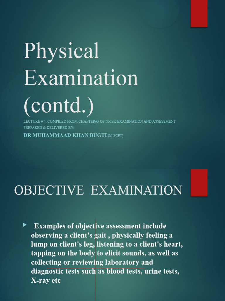 Objective Examination New | PDF | Nerve | Myofascial Trigger Point