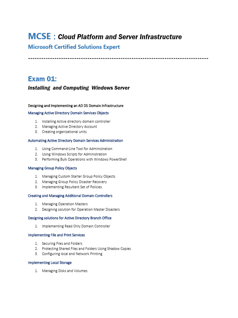 MCSE Server 2022 | Download Free PDF | Active Directory | Group Policy