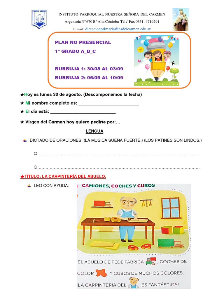 Actividades para primer grado de primaria | PDF