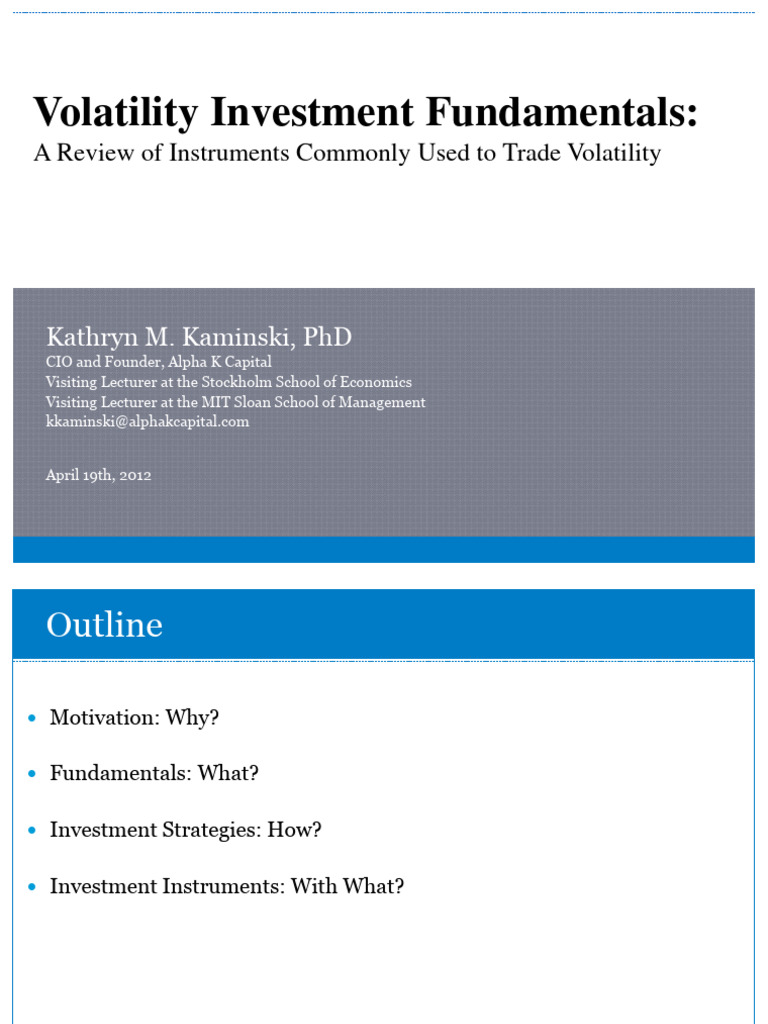 Volatility Investment Strategies Overview | PDF | Option (Finance ...