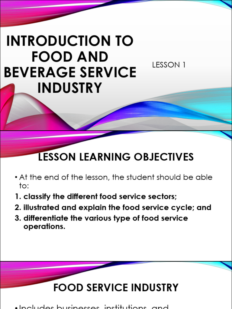 Fundamental Lesson 1 | PDF | Foodservice | Restaurants