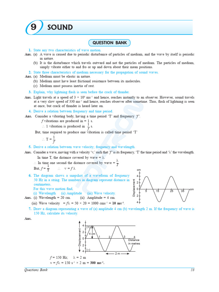 Ch-9 Sound | Download Free PDF | Waves | Frequency