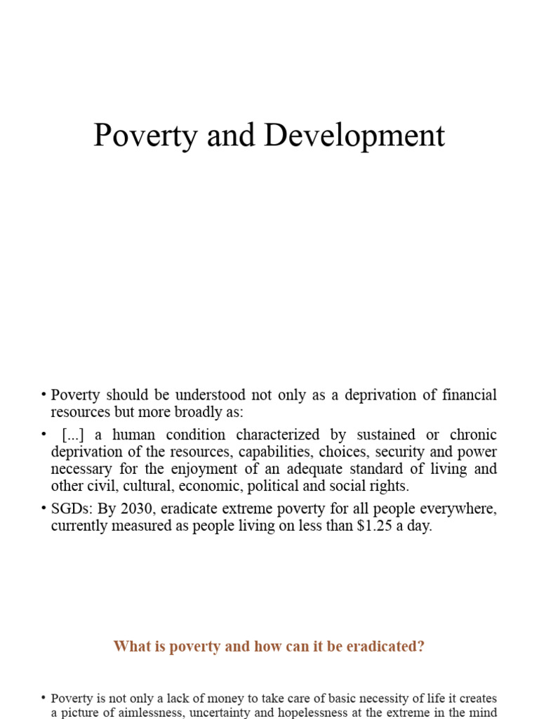 Poverty and Development | PDF | Poverty | Poverty & Homelessness