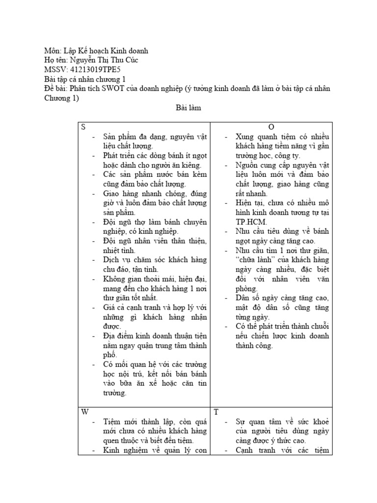 BTCN C3 - Nguyễn Thị Thu Cúc | PDF