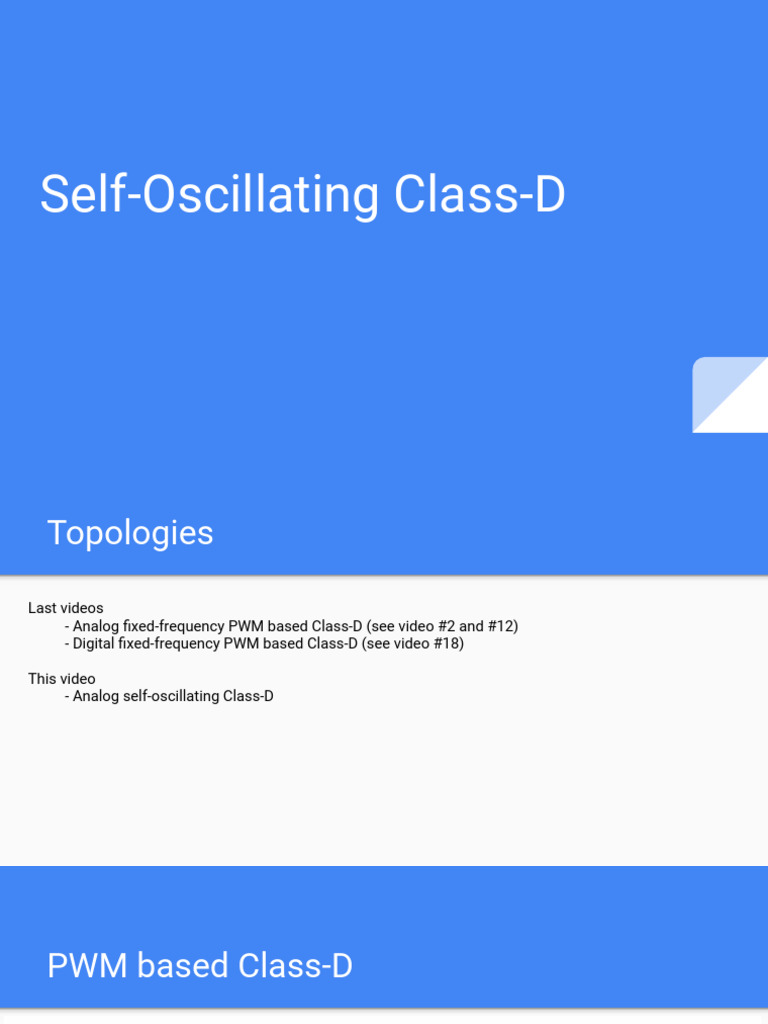 Self Oscillating Classd | PDF