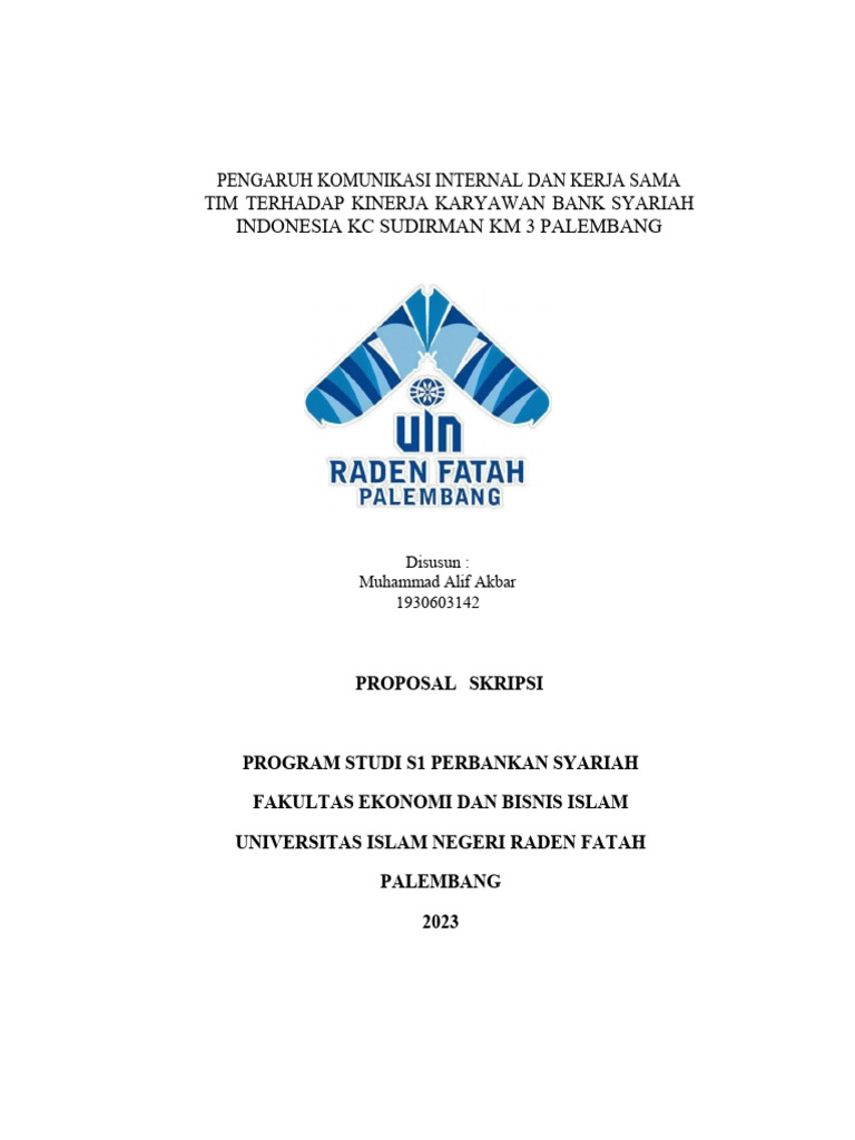 Revisian Proposal Alif | PDF | Bisnis | Pengembangan Diri