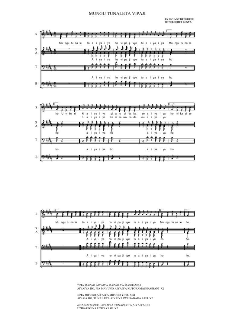 Mungu tunaleta-G.C.Mkude. | PDF