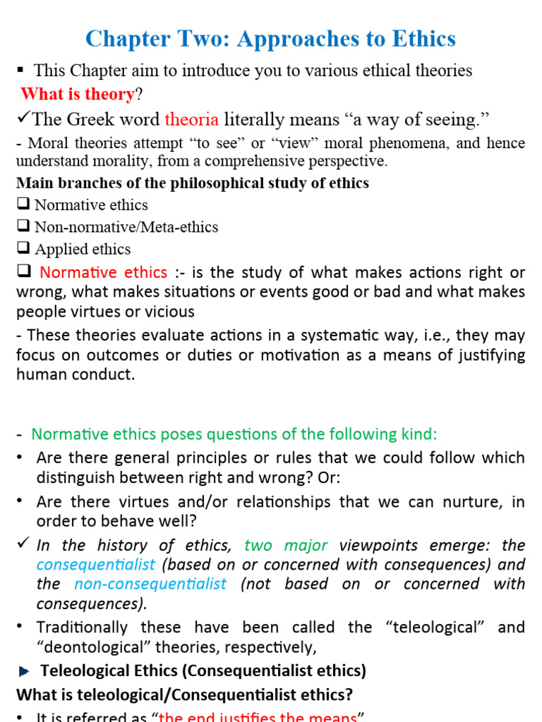 Chapter Two | PDF | Utilitarianism | Psychological Egoism
