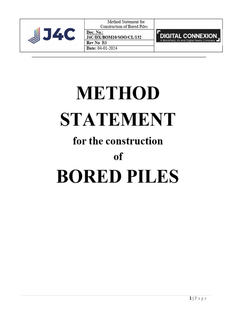 MS - Piling Works | Download Free PDF | Deep Foundation | Borehole