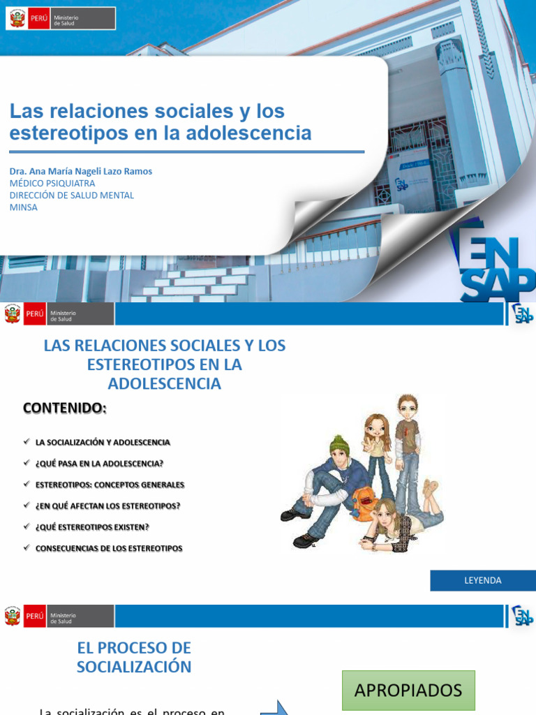 U01 S03 Las Relaciones Sociales y Los Estereotipos en La Adolescencia (Aula Virtual) | PDF ...