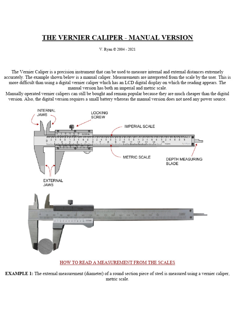 The Vernier Caliper | PDF | Probability And Statistics