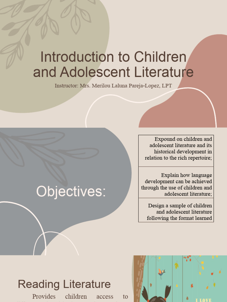 Introduction to Children and Adolescent Literature | PDF | Experience ...