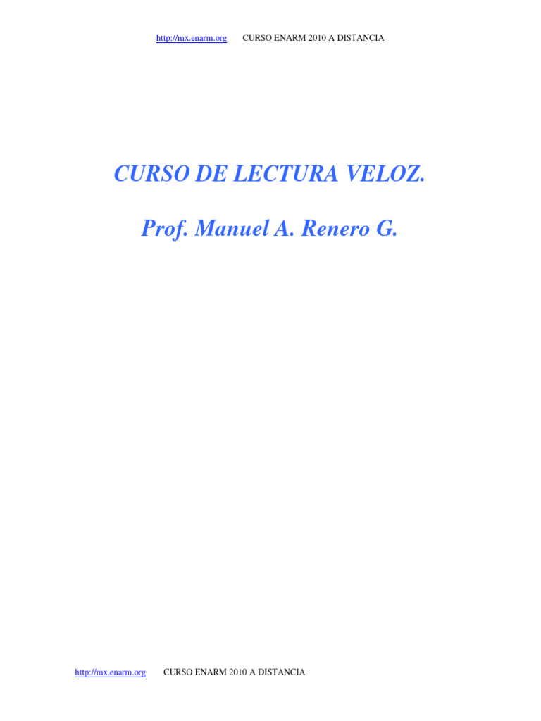 Curso de Lectura Veloz | PDF | Lectura veloz | Thomas Edison