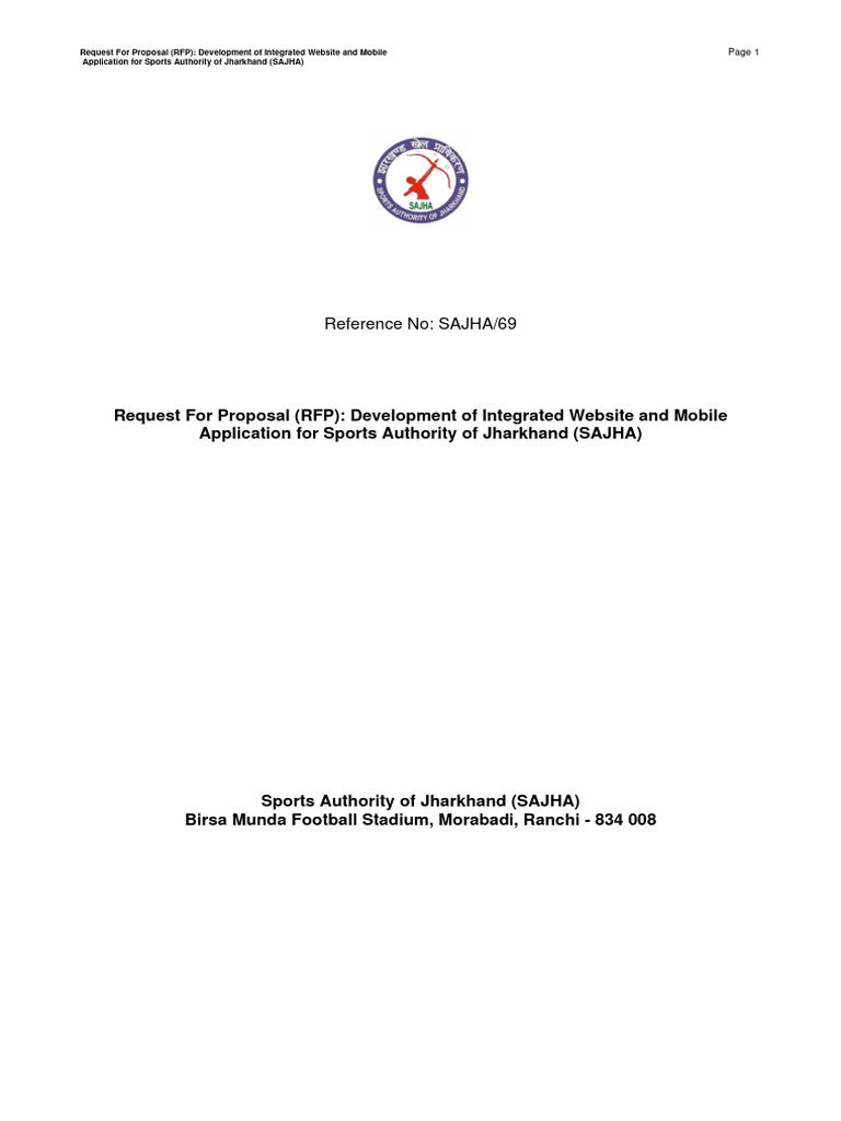 Jharkhand Final RFP-Corrigendum | PDF | Request For Proposal