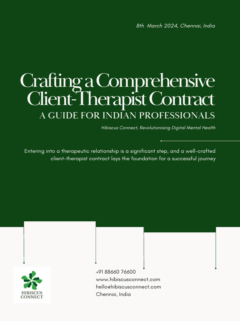 Essential Client-Therapist Contract Guide | PDF | Psychotherapy ...