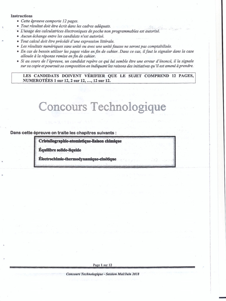 2018 MP Chimie | PDF