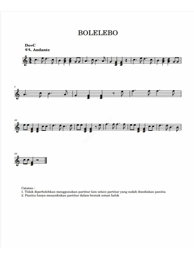 Partitur Solo Gitar - 1 | PDF