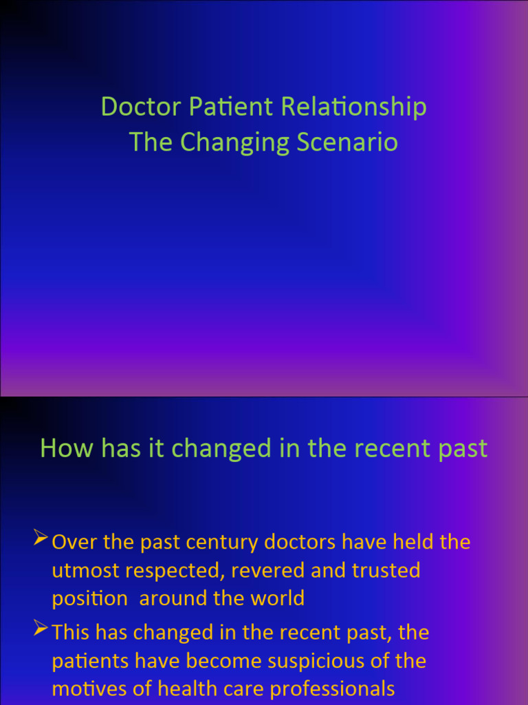 Doctor-Patient-Relationship-.ppt (1) 2 | Download Free PDF | Health ...