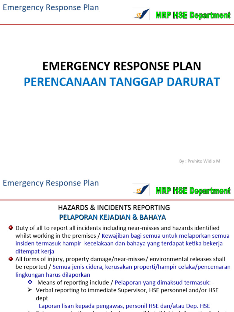 Emergency Response Plan | PDF