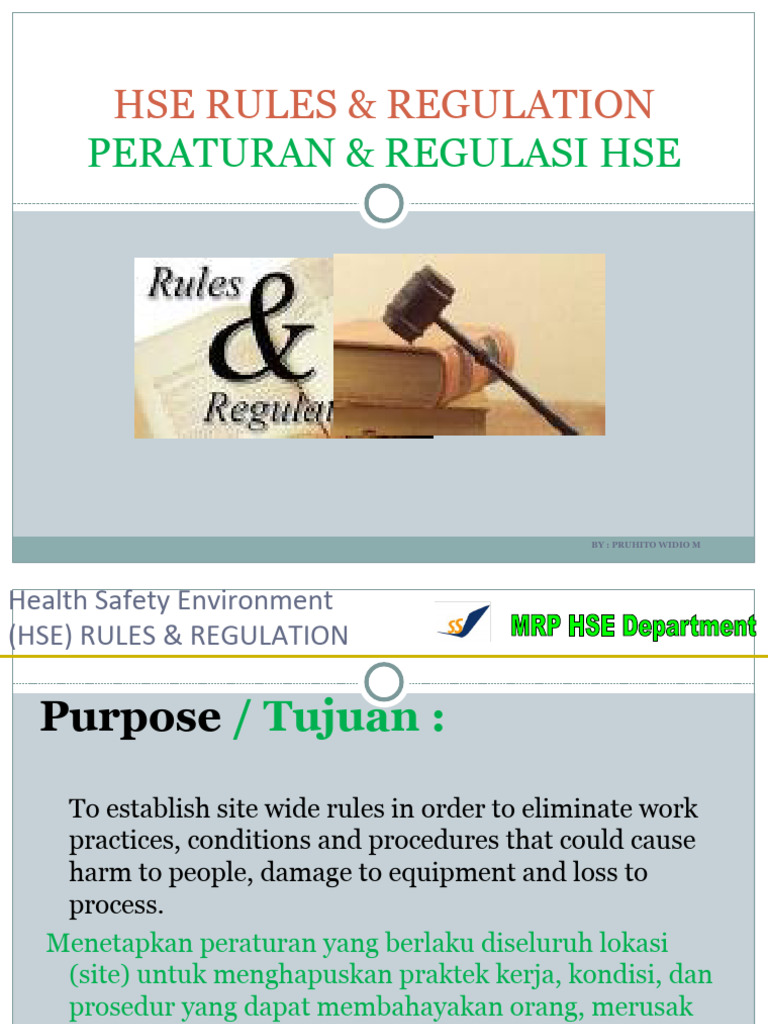 Hse Rules & Regulation | PDF | Teknologi & Rekayasa