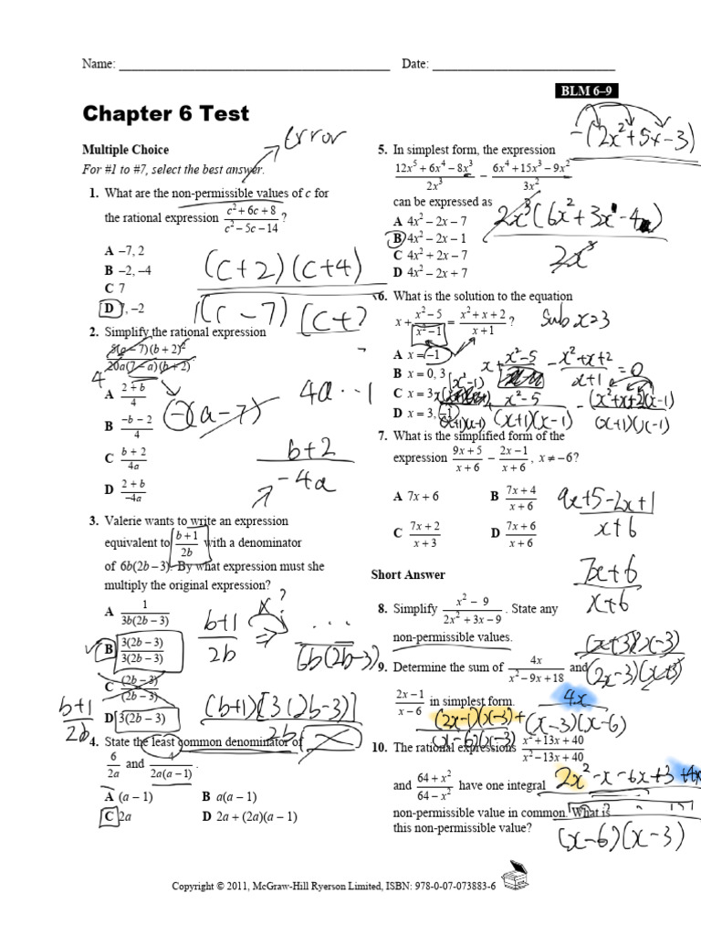 Rationals Review 8 - Practice Test | PDF | Equations | Abstract Algebra