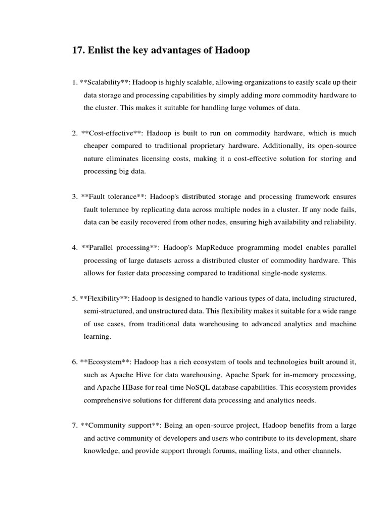 BDA 3rd Unit QB | PDF | Apache Hadoop | Replication (Computing)