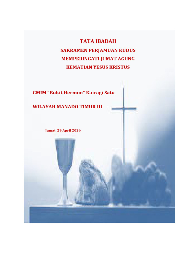 Tata Ibadah Perjamuan Kudus | PDF