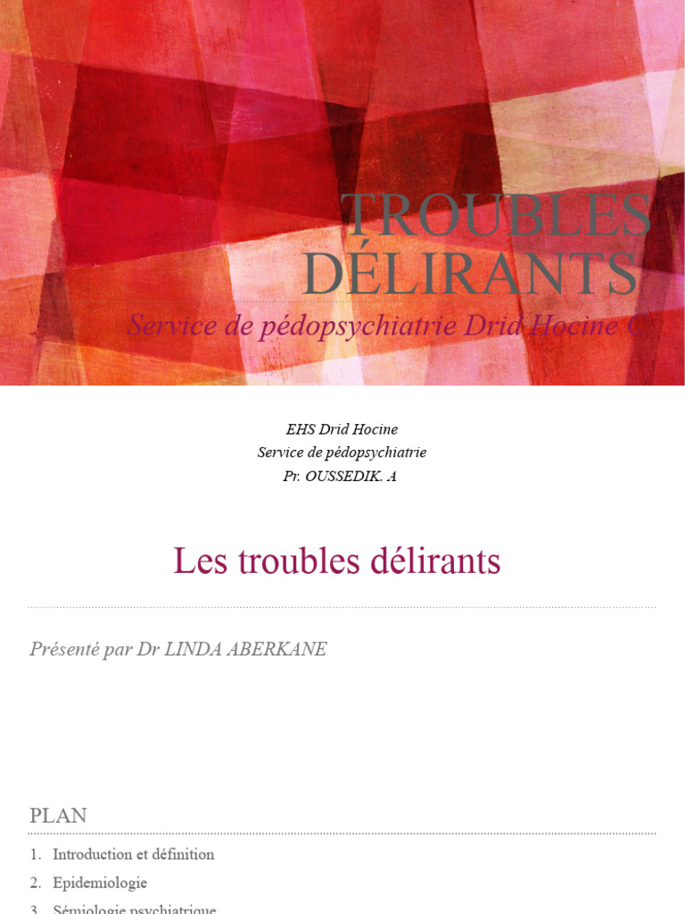 Troubles délirants : définition et prise en charge | PDF | Délire ...