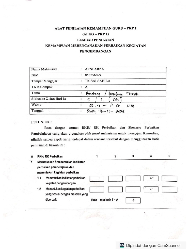 Apkg 1 & 2 Siklus 1& 2 | PDF