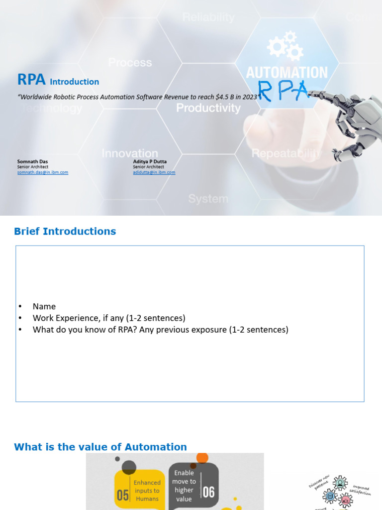 RPA Introduction | Download Free PDF | Automation | Computing