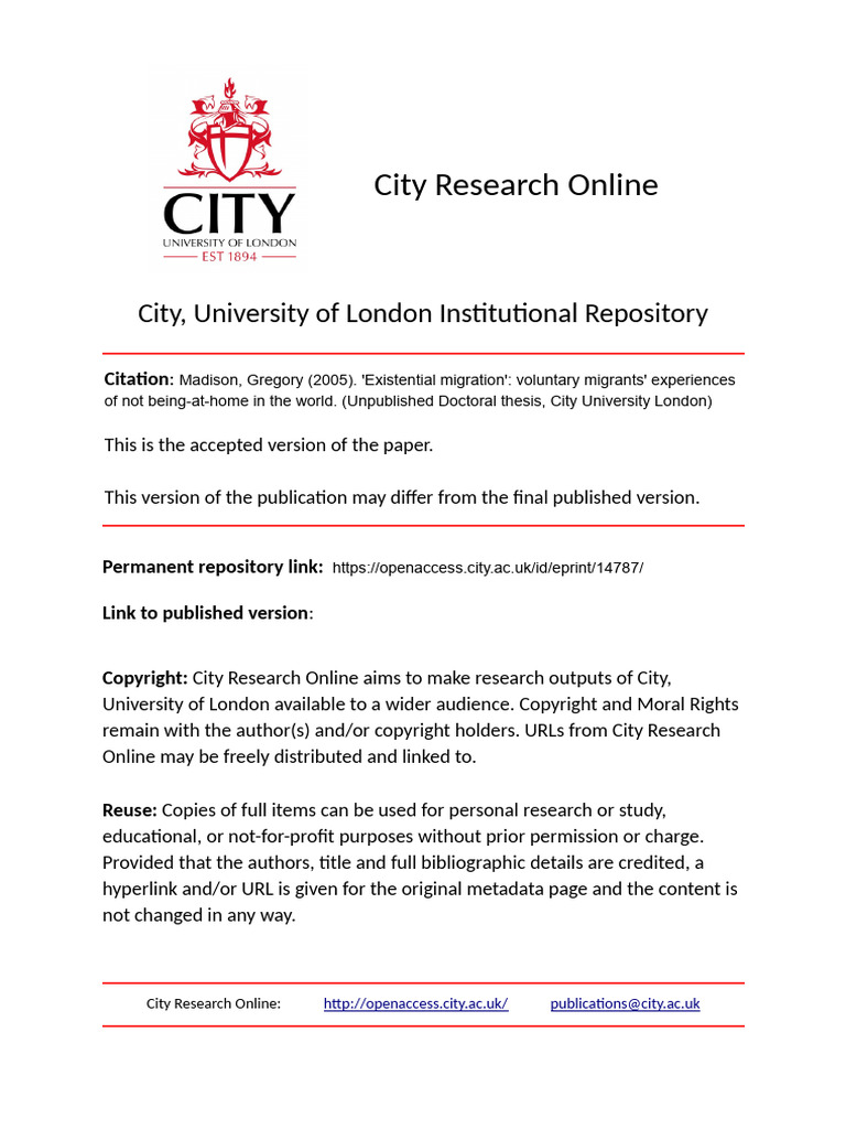 Madison, Gregory Vol. 1 | PDF | Experience | Existentialism