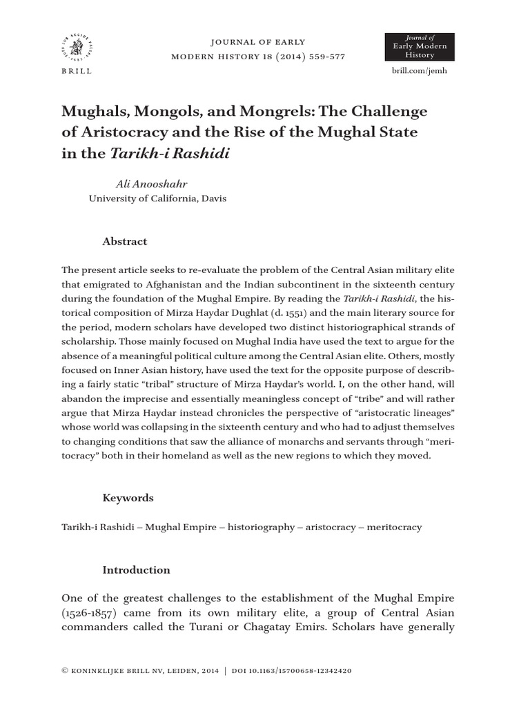 Mughals Mongols and Mongrels The Challen | PDF | Mughal Empire