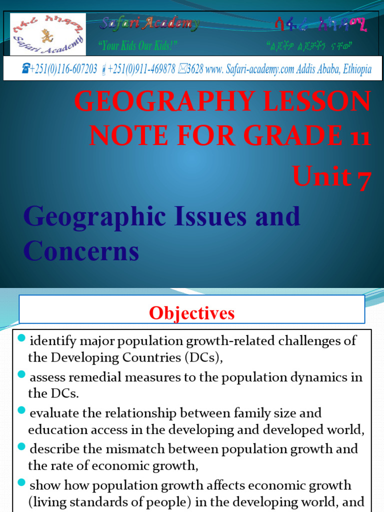 Geography Lesson Note For Grade 11 | PDF | Deforestation | Drought