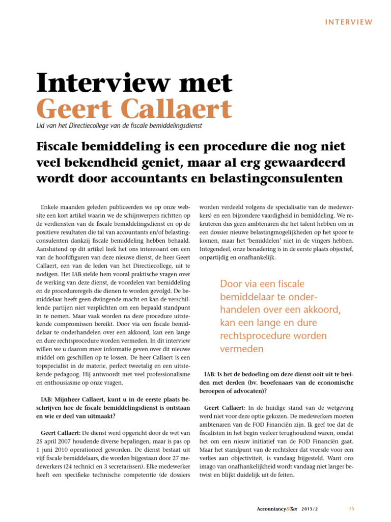 Interview Accountancy&Tax - NL | PDF