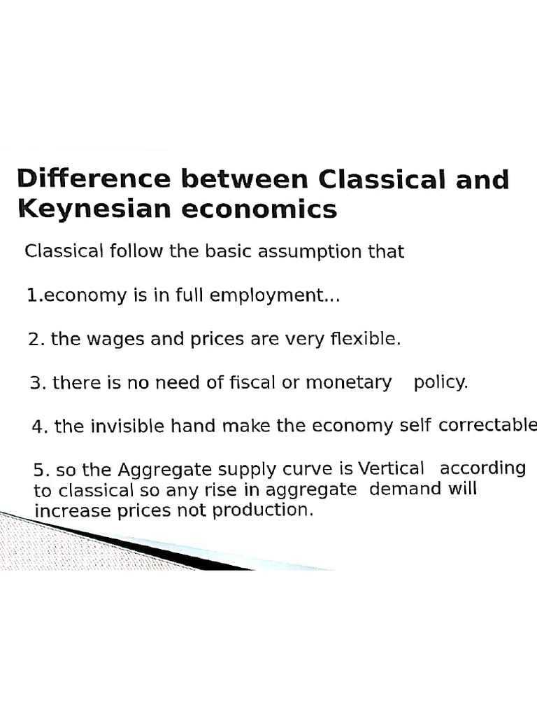 Classical Vs Keynesian | PDF