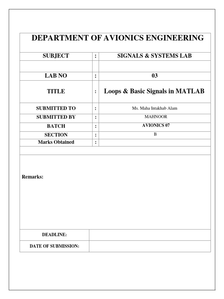 Signals and System Lab3 | PDF | Control Flow | Computer Programming