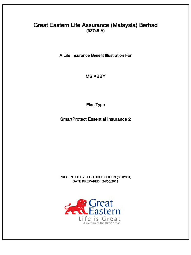 Great Eastern Life Assurance (Malaysia) Berhad: Ms Abby | PDF ...