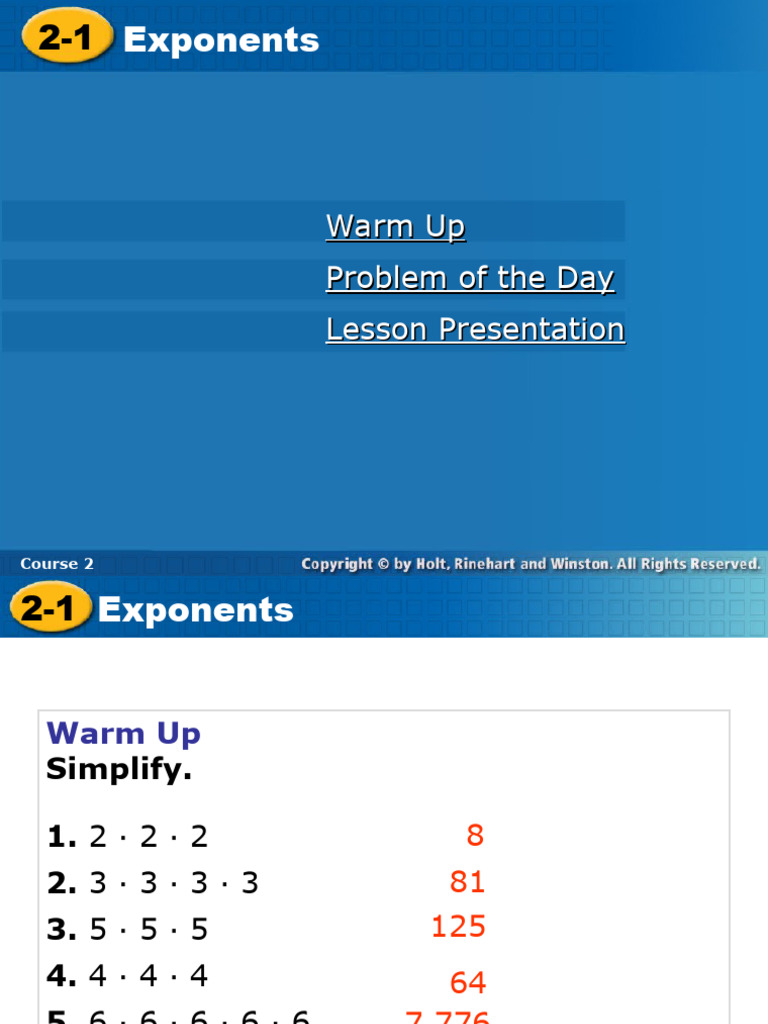 Understanding Exponents in Math | PDF | Exponentiation